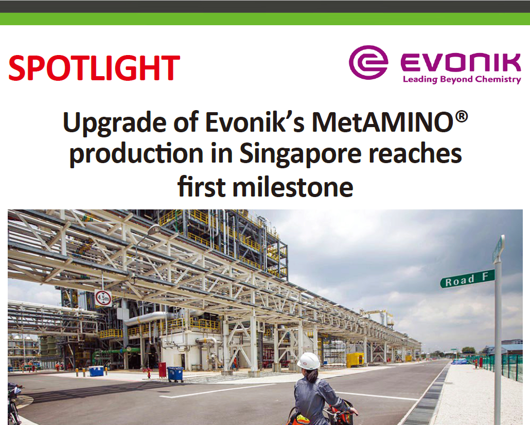eFeedLink - Upgrade of Evonik's MetAMINO production in Singapore ...